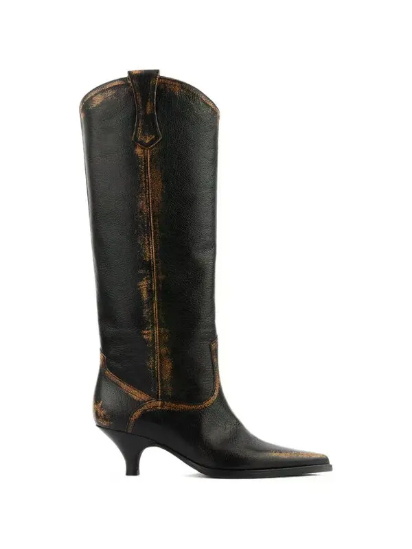 Elena Iachi Pointed-toe Breeze Boots - Black