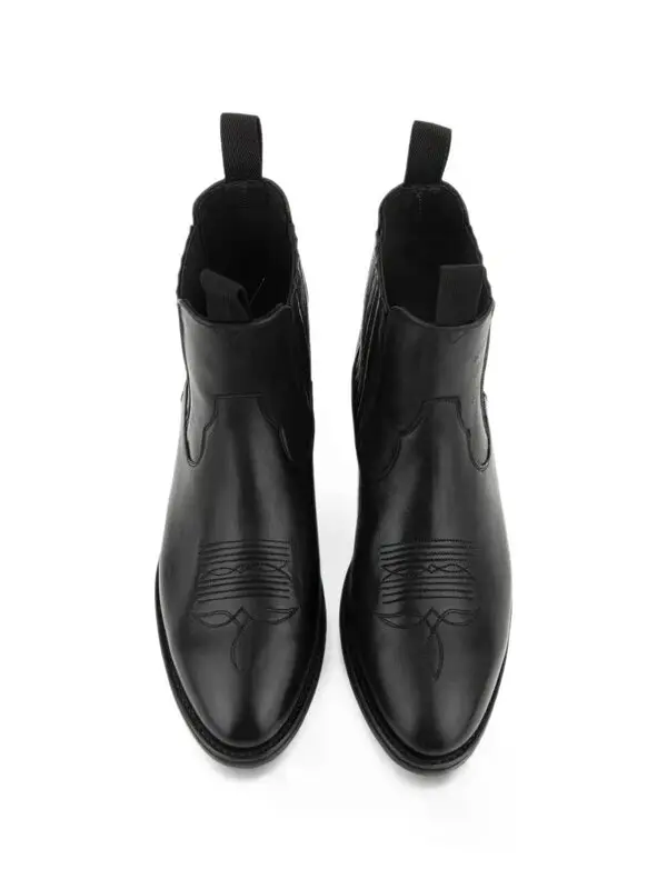 PAUL WARMER Gaucho Embroidered Leather Chelsea Boots