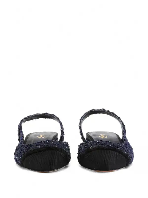 PAUL WARMER Loulou Bouclé Slingback Pumps