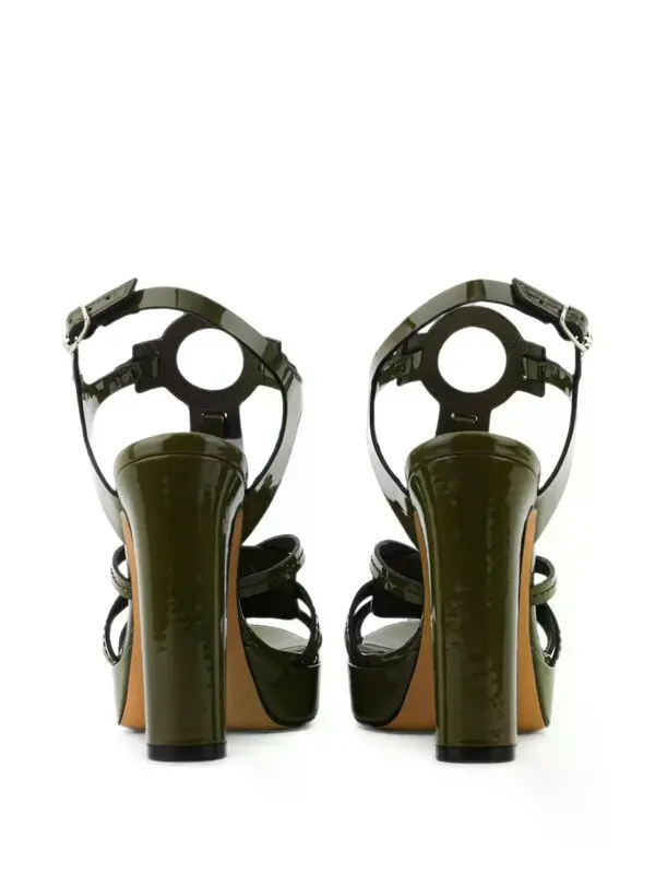 PAUL WARMER Patent-leather Platform Sandals