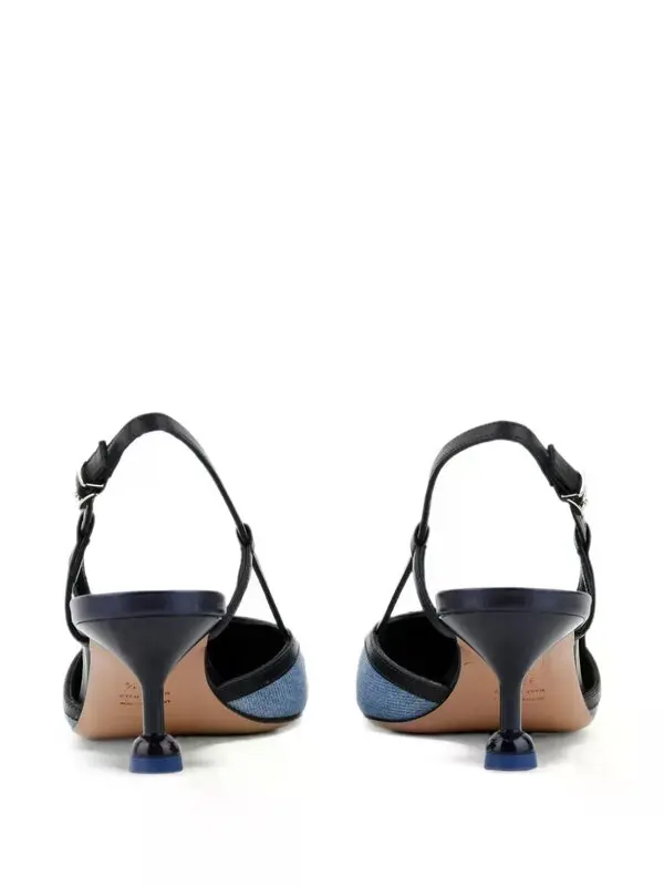 PAUL WARMER Odine Denim Slingback Pumps