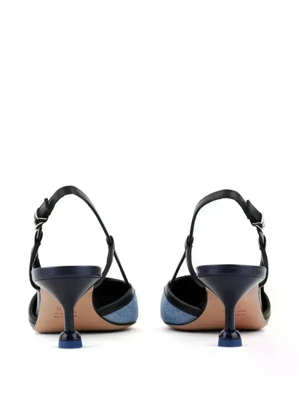 PAUL WARMER Odine Denim Slingback Pumps