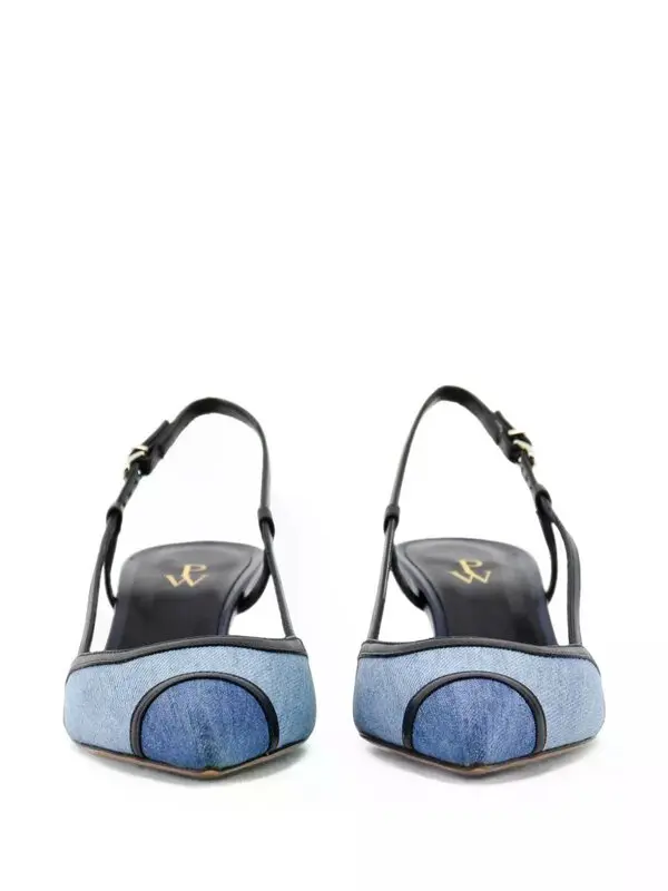 PAUL WARMER Odine Denim Slingback Pumps
