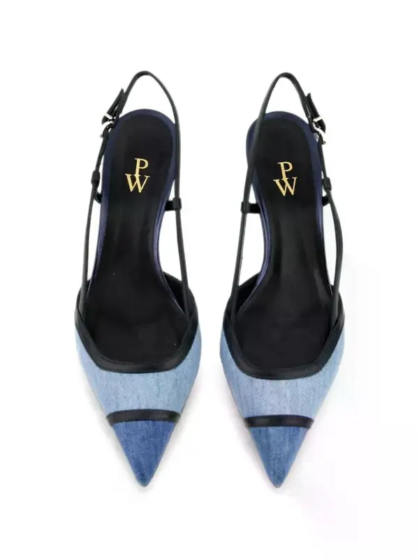 PAUL WARMER Odine Denim Slingback Pumps
