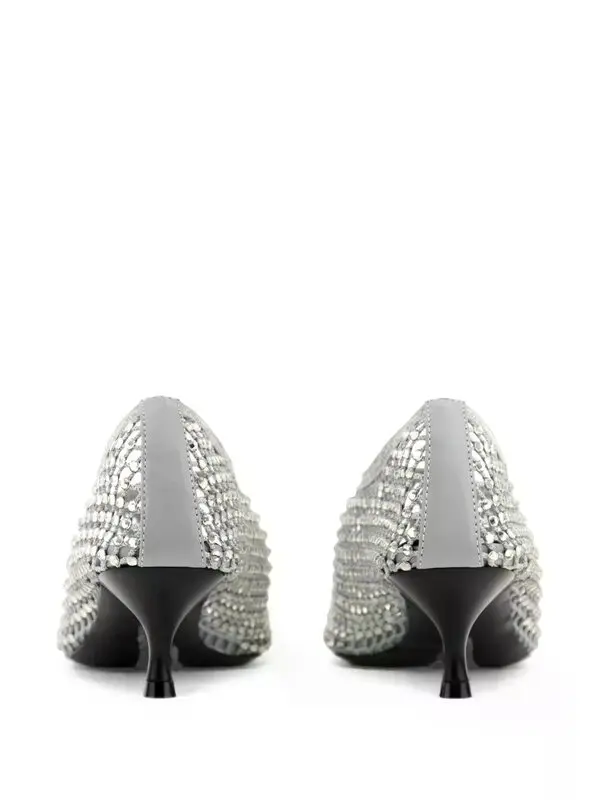 STRATEGIA SHOES Crystal-embellished Mesh Pumps