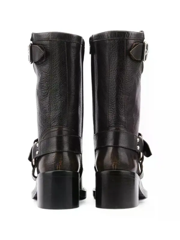 PAUL WARMER 123 Bikerette Buckle-strap Mid-calf Boots
