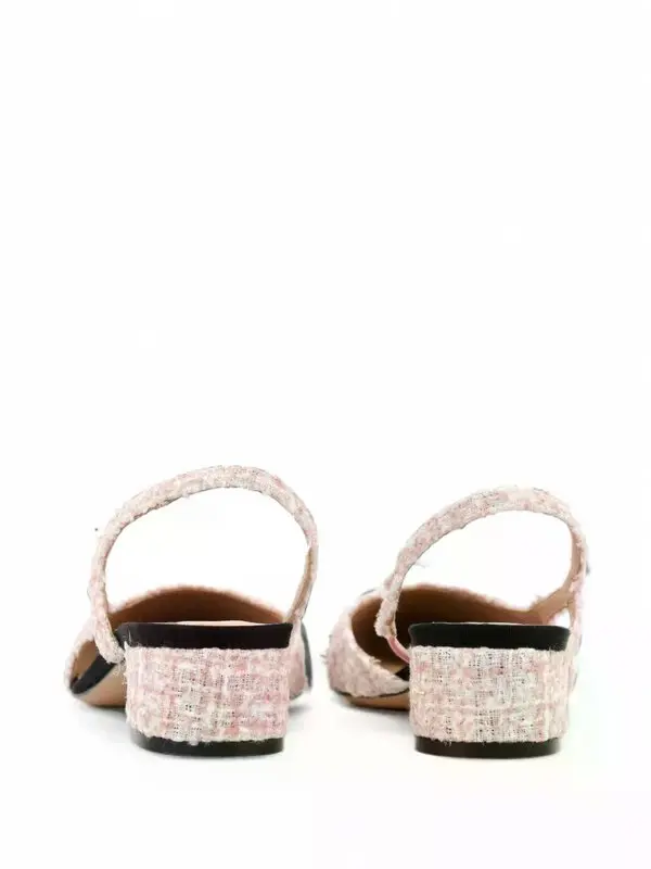 PAUL WARMER Loulou Slingback Heeled Pumps - Pink