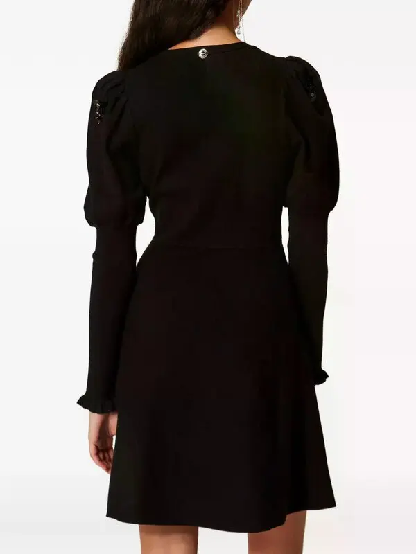 TWINSET Short Knit Dress With Sequin Embroidery