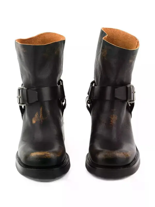 Elena Iachi Bohemian Distressed Ankle Boots