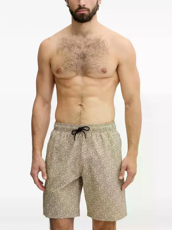 EA7 EMPORIO ARMANI All-over Logo Swim Shorts