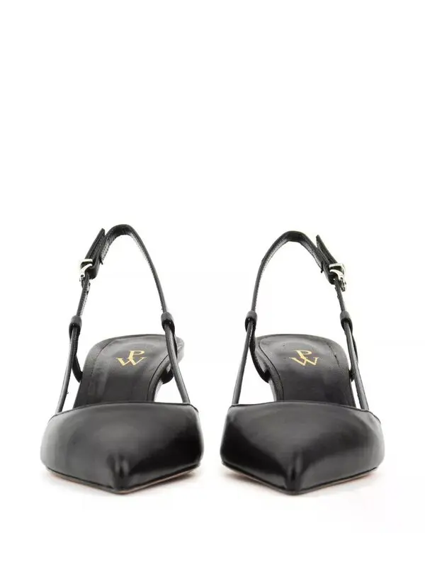 PAUL WARMER Pointed-toe Slingback Pumps - Black