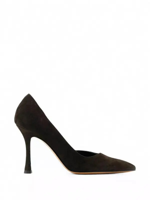 PAUL WARMER Suede D'orsay Pumps - Brown