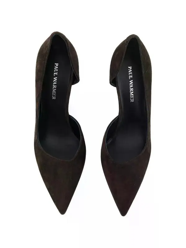 PAUL WARMER Suede D'orsay Pumps - Brown