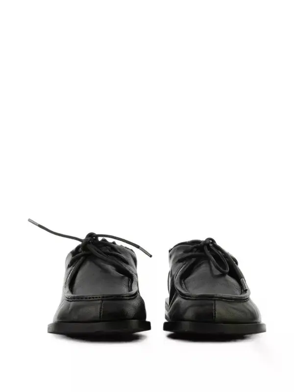 Elena Iachi Althea Lace-up Shearling-lined Loafers