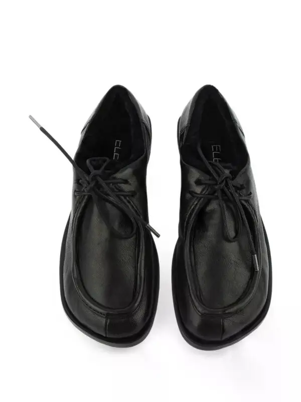 Elena Iachi Althea Lace-up Shearling-lined Loafers