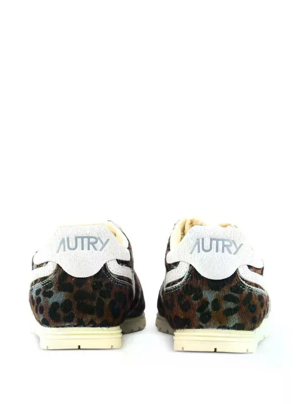 AUTRY Windspin Leopard-print Sneakers - Grey