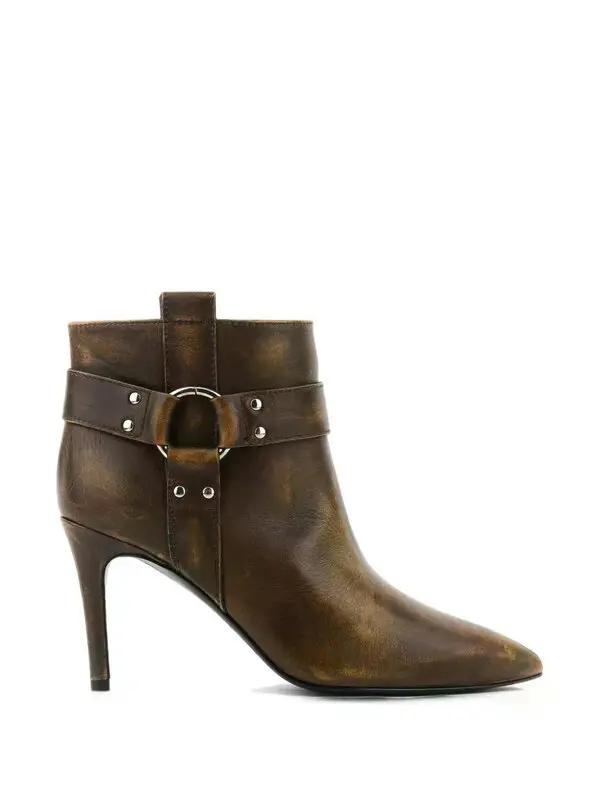 PAUL WARMER Arizona Harness Ankle Boots - Brown