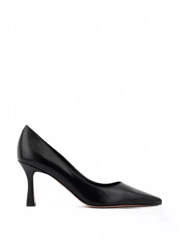 PAUL WARMER Kate Pointed-toe Leather Pumps - Black