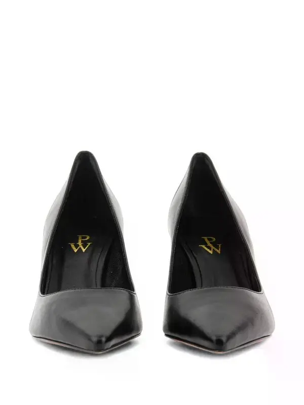 PAUL WARMER Kate Pointed-toe Leather Pumps