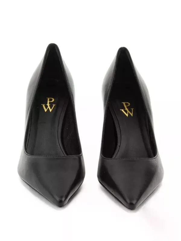 PAUL WARMER Kate Pointed-toe Leather Pumps