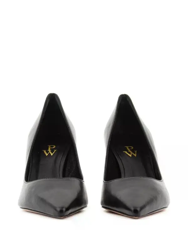 PAUL WARMER Kate Pointed-toe Leather Pumps
