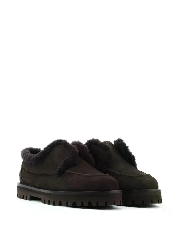 LE SILLA Yacht Shearling-trim Loafers