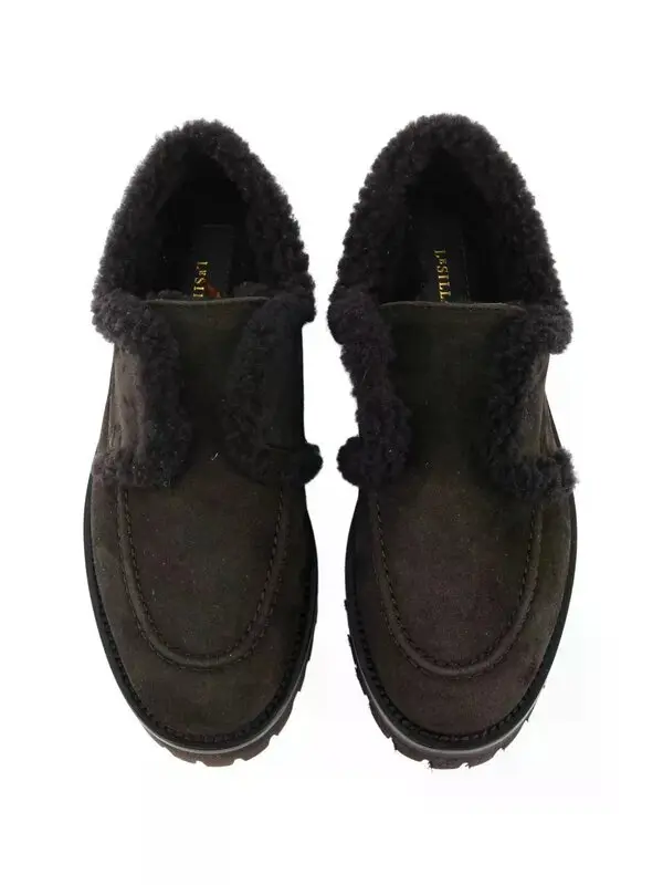 LE SILLA Yacht Shearling-trim Loafers