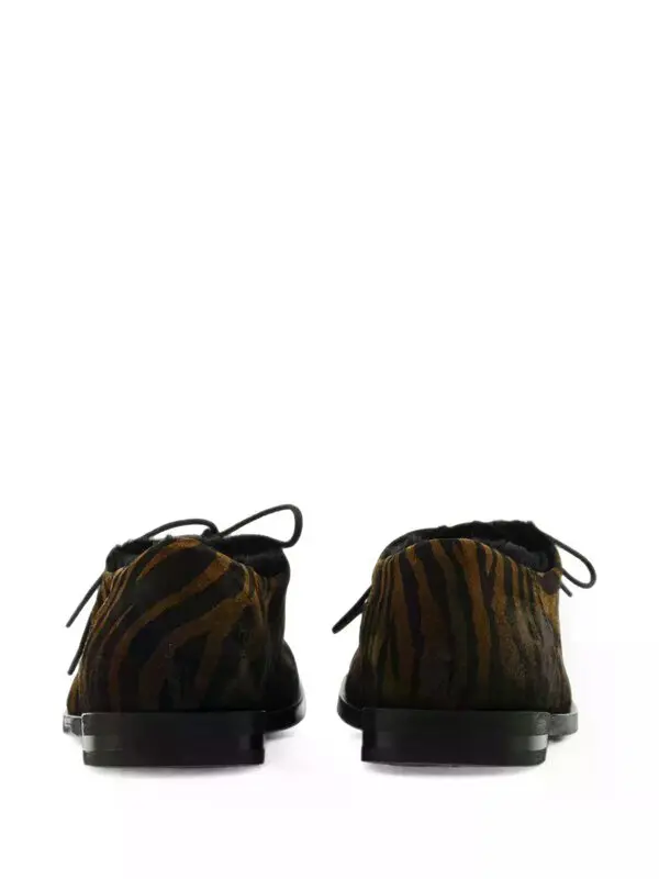 Elena Iachi Zebra-print Derby Shoes