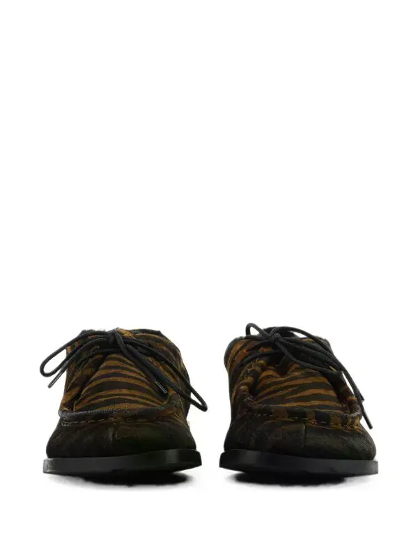 Elena Iachi Zebra-print Derby Shoes