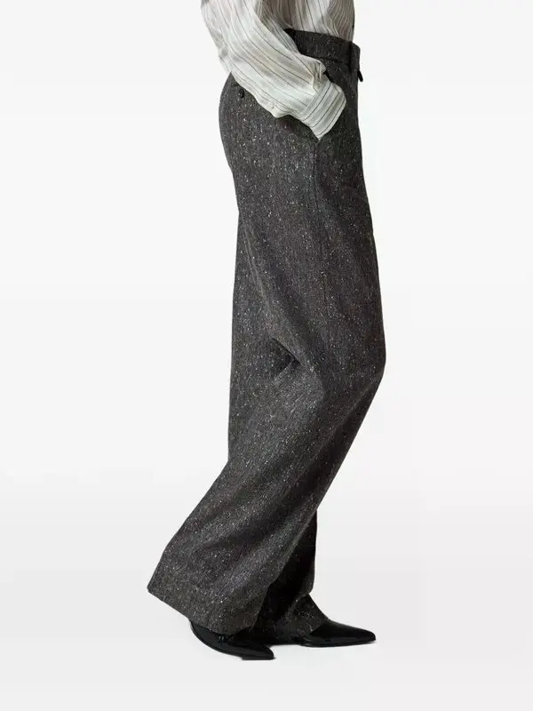 Paul Smith Charcoal Donegal Wool Straight-leg Trousers