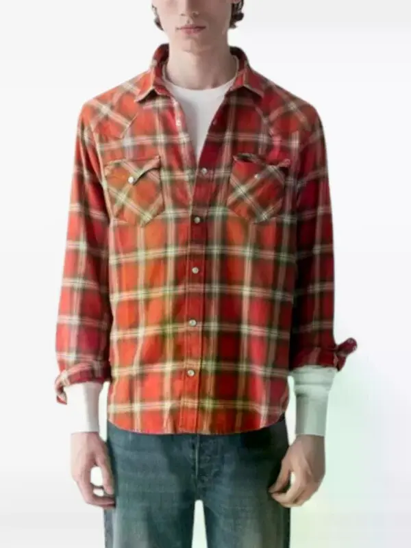CARTER YOUNG Plaid Flannel Western Shirt