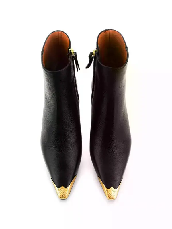 Roberto Festa Engraved Metal-tip Ankle Boots