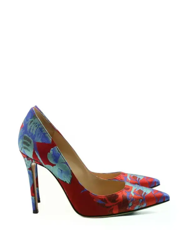 GIANVITO ROSSI Floral-print Pointed-toe Pumps