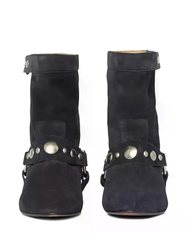 Isabel Marant Étoile Stania Studded Leather Boots - Black