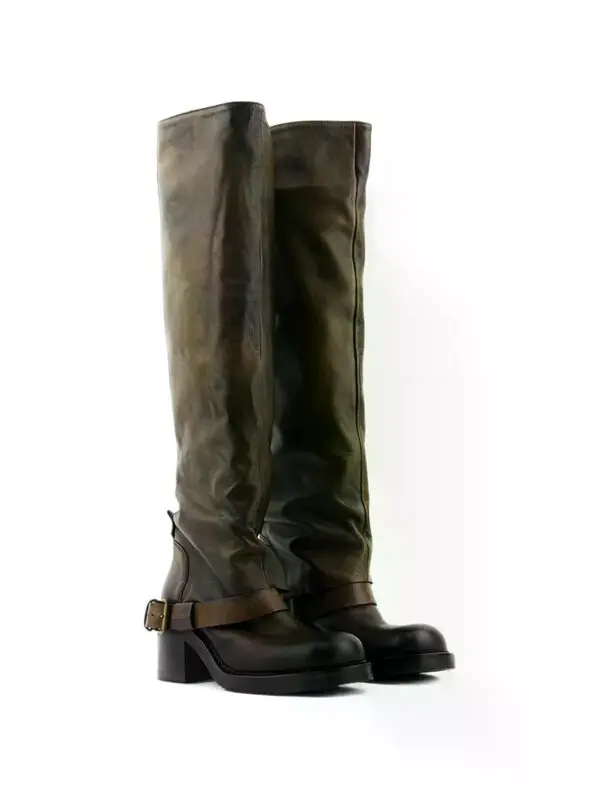 Elena Iachi Buckle-strap Knee-high Boots
