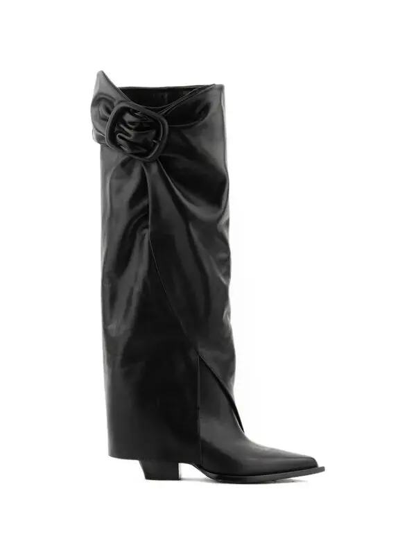 Elena Iachi Buckle-detail Knee-high Boots - Black