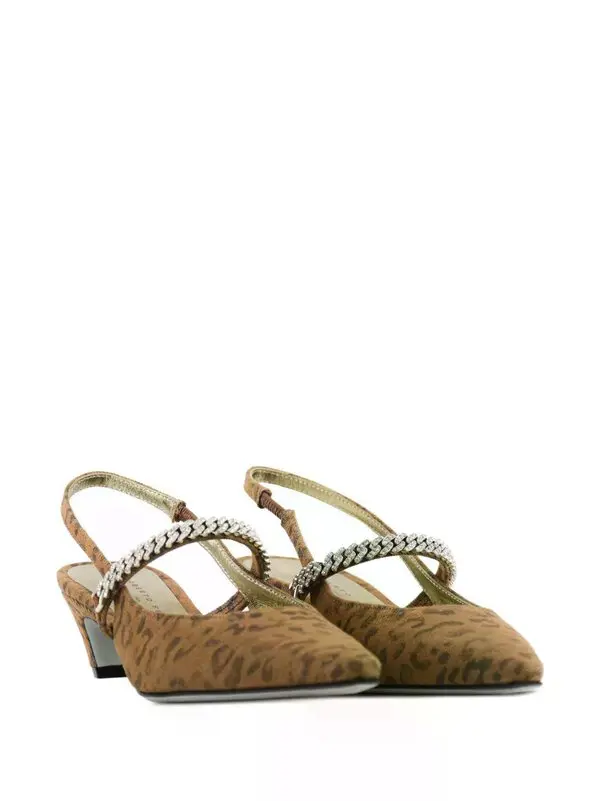 Roberto Festa Mallory Leopard-print Slingback Pumps
