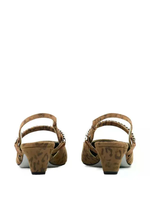 Roberto Festa Mallory Leopard-print Slingback Pumps