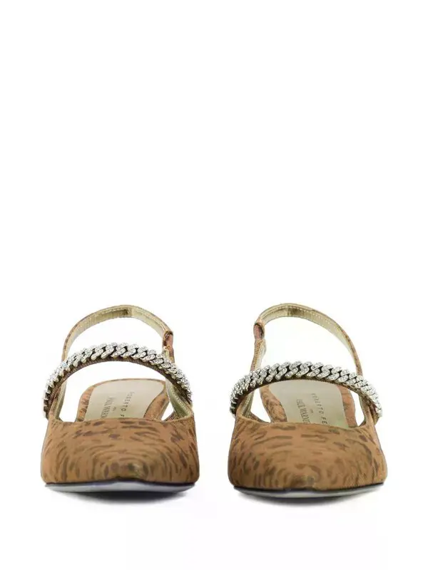 Roberto Festa Mallory Leopard-print Slingback Pumps