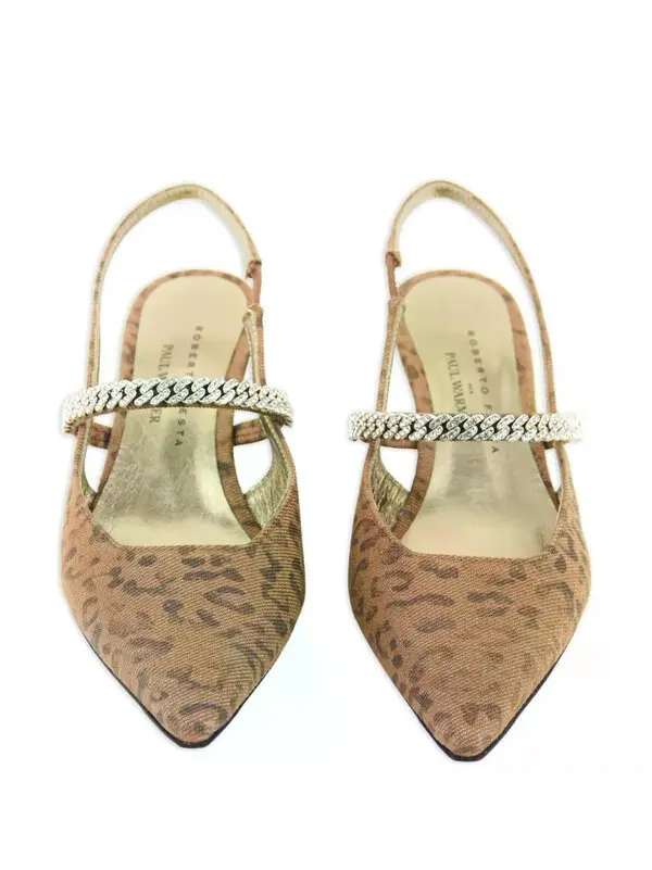 Roberto Festa Mallory Leopard-print Slingback Pumps