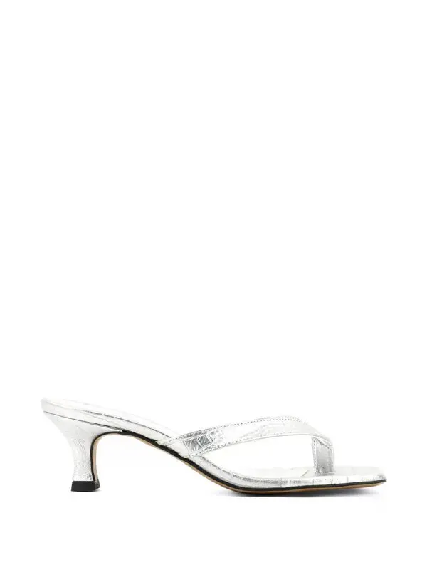 TORAL SHOES Rocio Croc-effect Leather Heeled Sandals