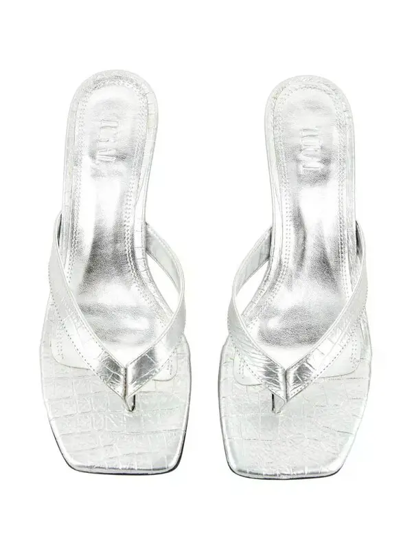 TORAL SHOES Rocio Croc-effect Leather Heeled Sandals