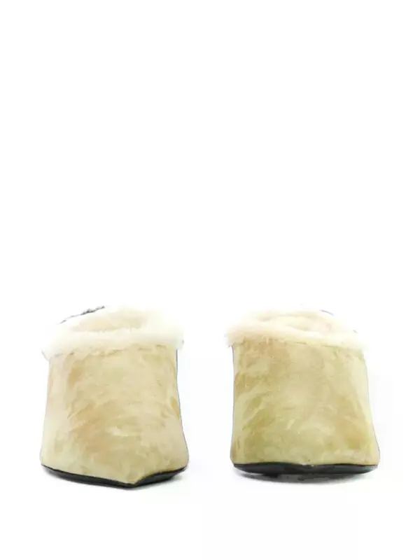 GUGLIELMO ROTTA Shearling-trim Suede Pumps