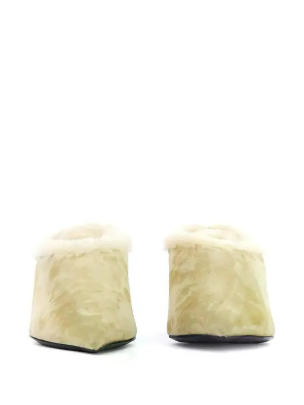 GUGLIELMO ROTTA Shearling-trim Suede Pumps