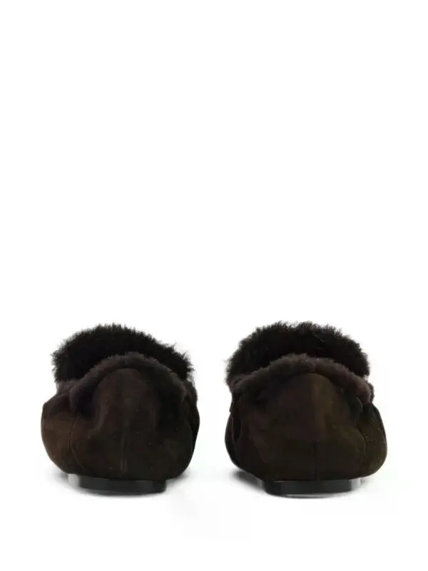 GUGLIELMO ROTTA Shearling-trim Suede Loafers