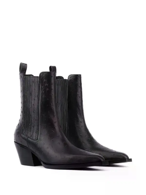 Lola Cruz Solenne Ostrich-effect Leather Boots