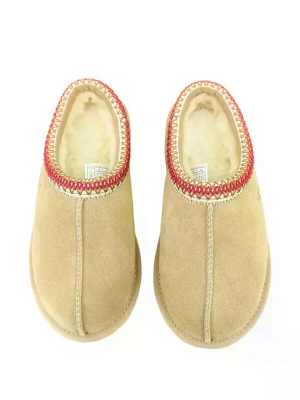 UGG Tasman Embroidered Slippers - Neutrals