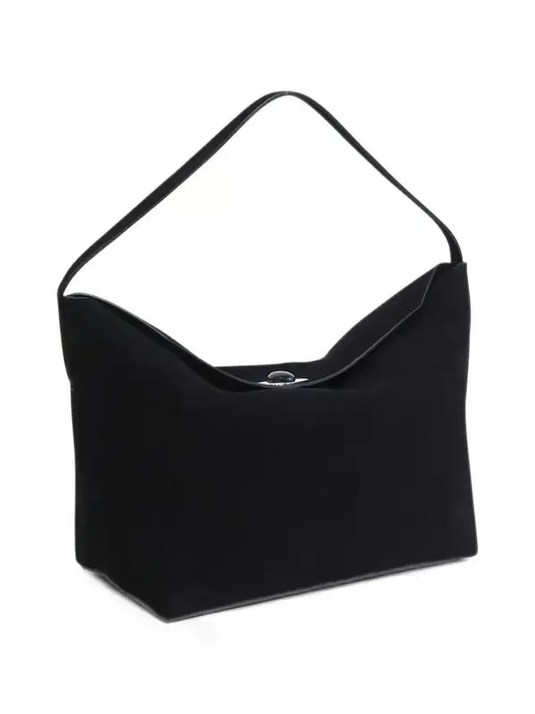Christopher Esber Small Turnlock Suede Shoulder Bag