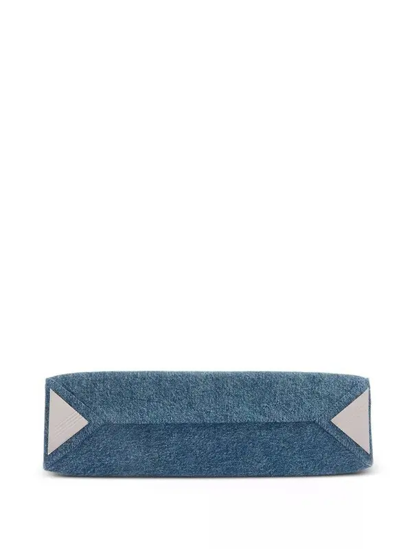 Attico Small Le Passeggiata Denim Shoulder Bag - Blue