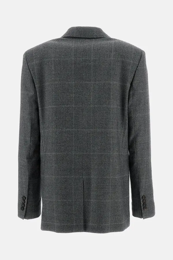 Max Mara Single-breasted Wool Flannel Blazer With Belt - Multicolor